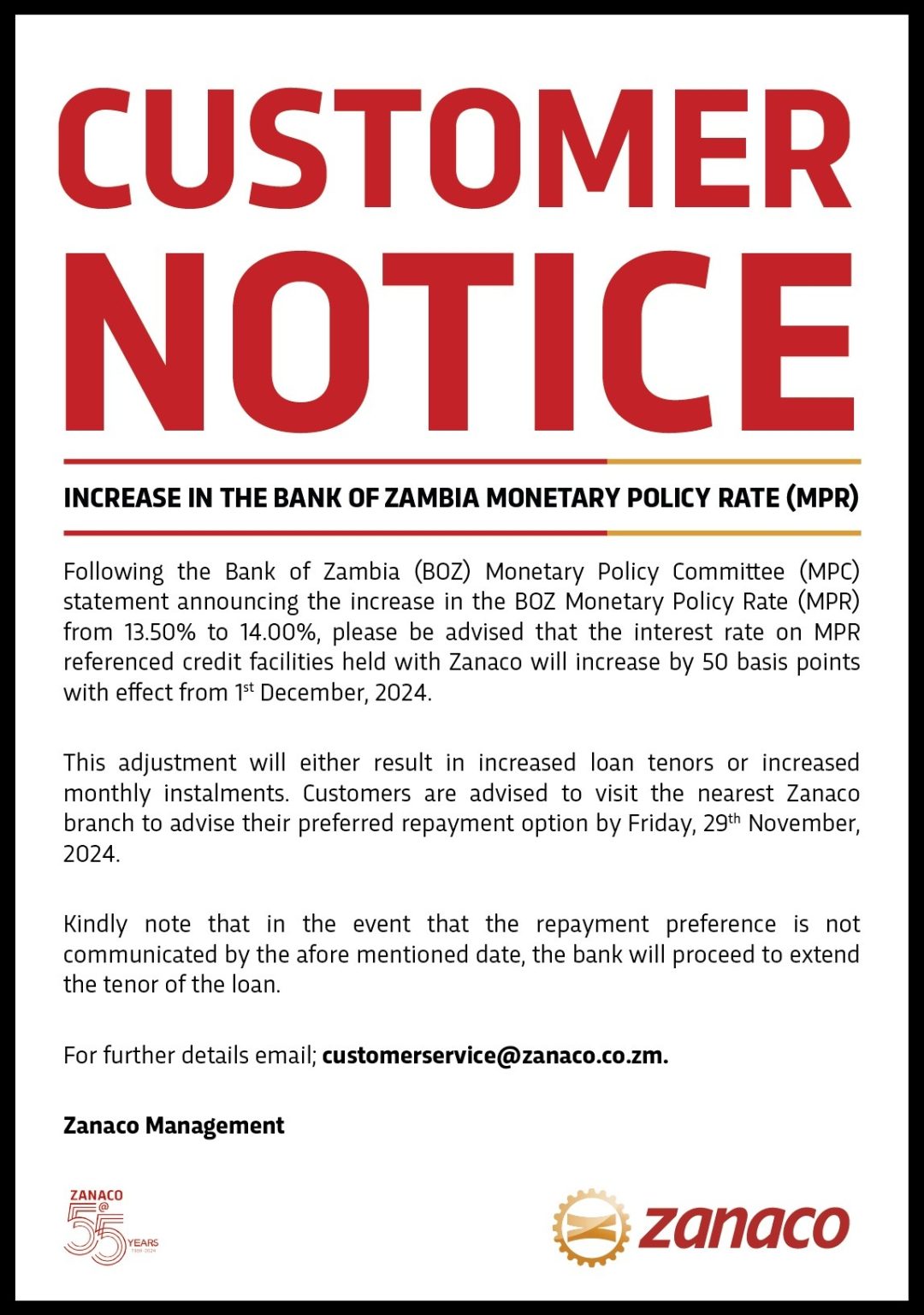 Customer Information – Zambia National Commercial Bank