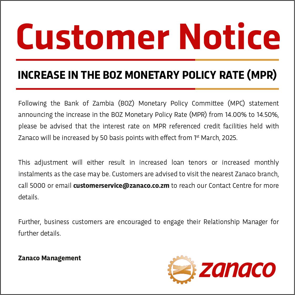 Customer Information – Zambia National Commercial Bank