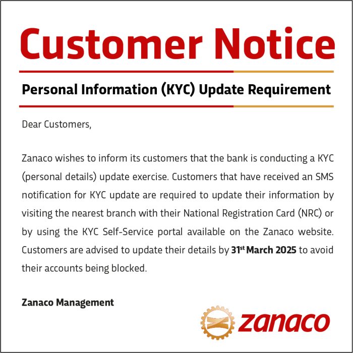 Customer Notice – Personal Information (KYC) Update Requirement ...