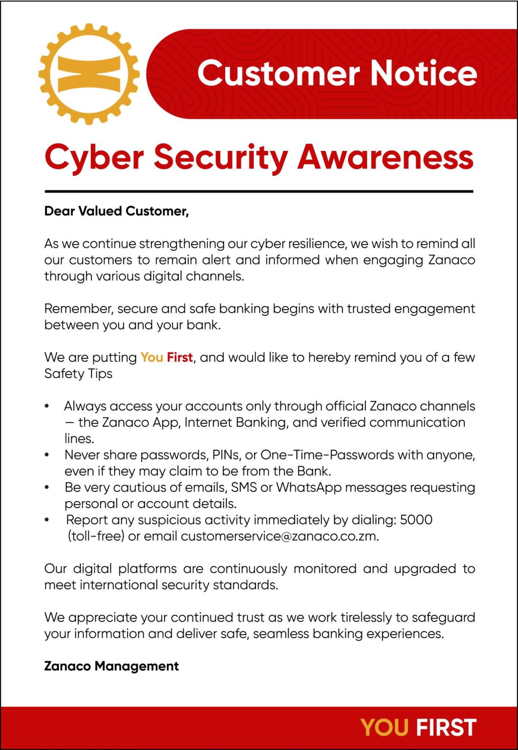 Customer Notice – Cyber Security Awareness – Zambia National Commercial ...